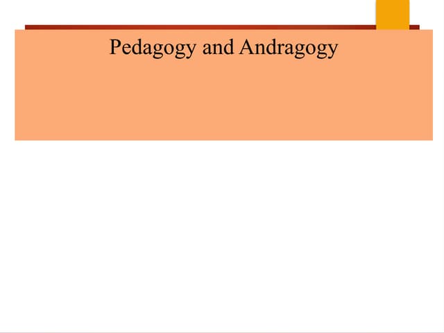 Andragogy | PPTX