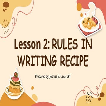 Parts of a recipe | PPTX