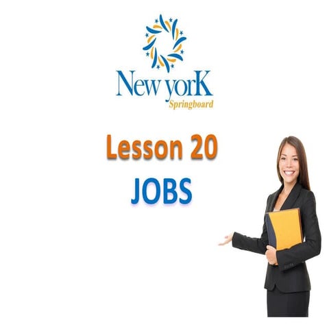 Lesson 20 jobs | PPT