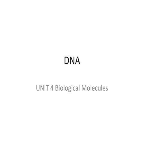 Lesson 20 unit 4 - dna | PPT