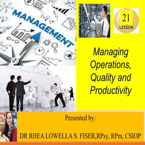 Lesson 21 Managing Operations, Quality and Productivity | PPT