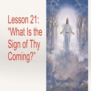 Lesson 21 second coming | PPTX