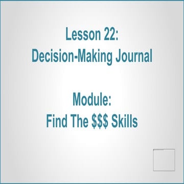 Lesson 22 - Decision Journal.pptx