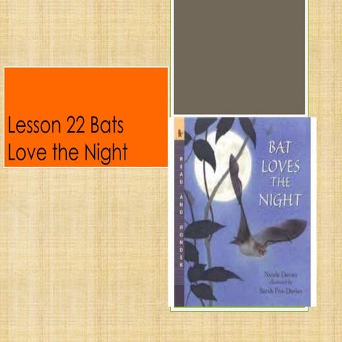 Lesson 22 bat loves the night | PPTX