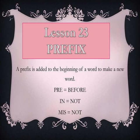 Mono- prefix lesson | PPTX