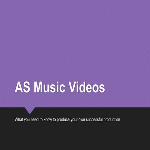 AS Media Studies - Music video intro | PPT