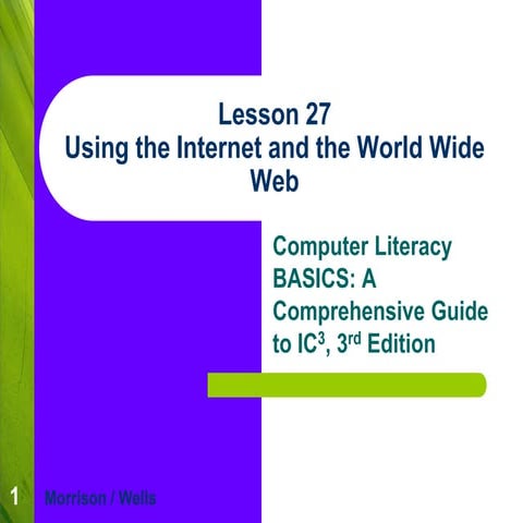 Computer Literacy Lesson 27 | PPT