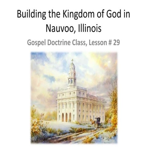 Lesson 29 Gospel Doctrine Class | PPT
