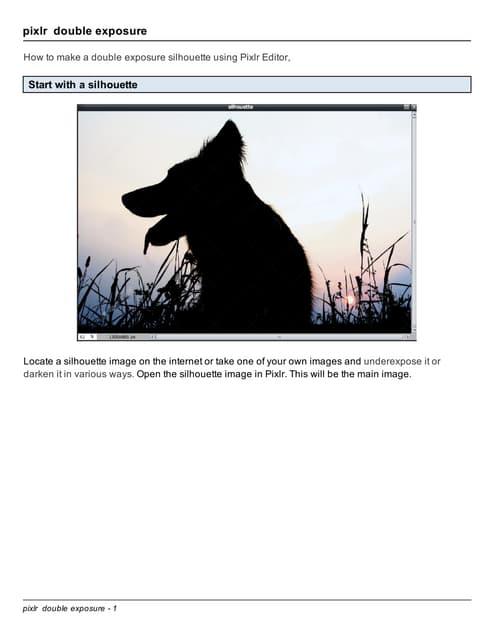 Pixlr: an overview of the filters | PDF | Photo Editing Software ...