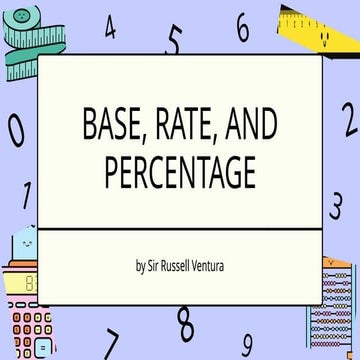 Base, Rate and Percentage in Business Context | PPTX