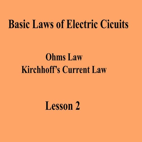 Lesson 2 Basic Circuit Laws.pptlllllllllllllllllllllll | PPT