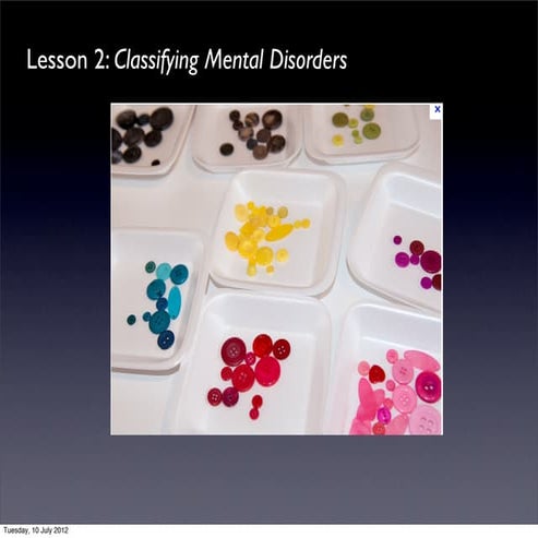 Lesson 2 classifying mental disorders | PPT