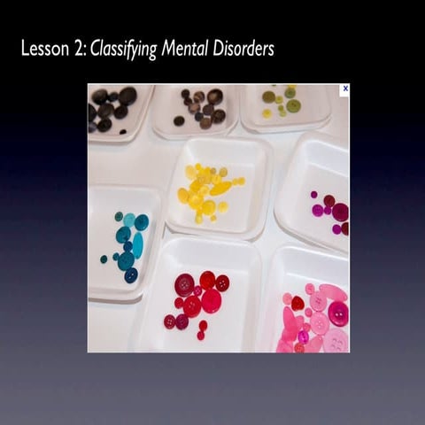 Lesson 2 classifying mental disorders | KEY