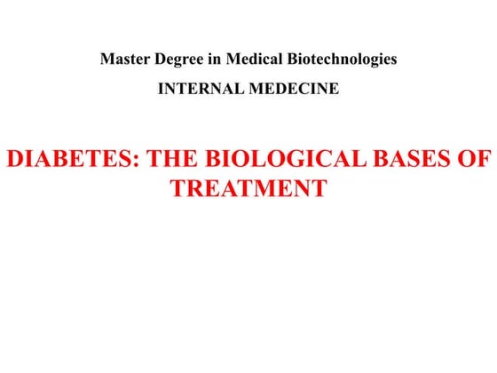 Diabetes mellitus (Definition, Classification, Clinical features ...