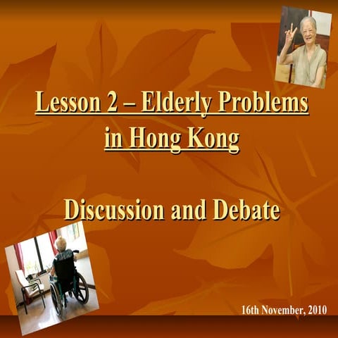Lesson 1 Elderly Problem (Introduction) | PPT