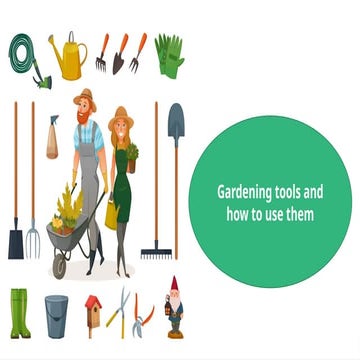 Lesson Powerpoint presentation Gardening tools | PPTX