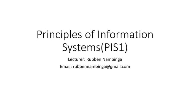 Introduction to information system | PPTX