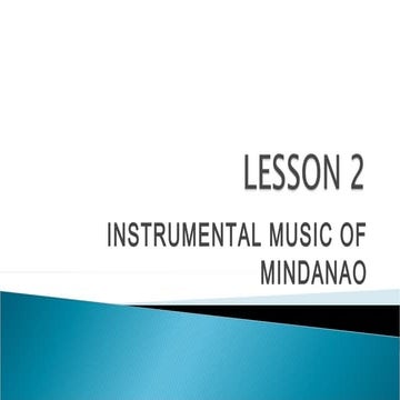 Lesson 2 Instrumental Music of Mindanao | PPT