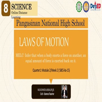 Newton's Laws of Motion | PPTX