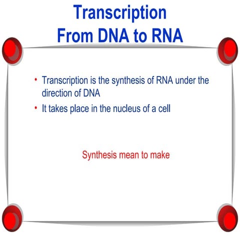 Lesson 2 module 8 how rna is made | PPT