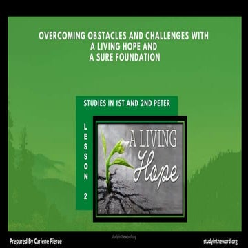 LESSON 2 OVERCOMING OBSTACLES A LIVING HOPE.pptx