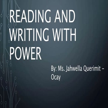 Reading and Writing Strategies | PPTX