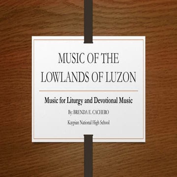 Lesson 2 SACRED MUSIC (liturgical and devotional music) Revised 2018 | PPTX