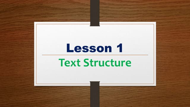 Text structure ppt | PPT