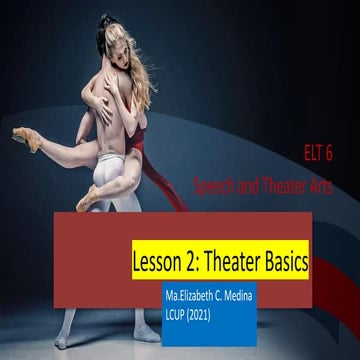Lesson 2 theater basics v2 | PDF