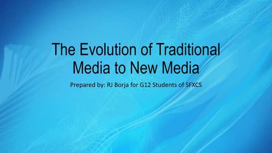Timeline of The Evolution of Media (Group 1) | PPT