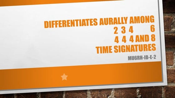 Time Signature | PPTX