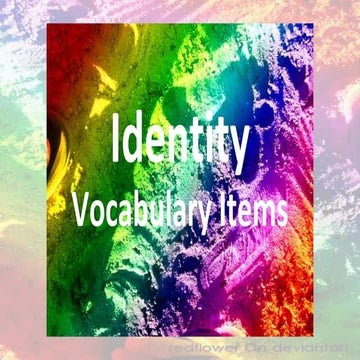 VOCABULARY - IDENTITY AND PERSONALITY (1).pptx