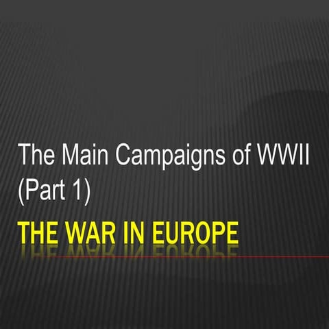 Lesson 3 Battles of WWII | PPTX | Death, Injury, or Military Conflict ...