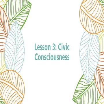 Lesson 3 Civic consciousness | PPTX