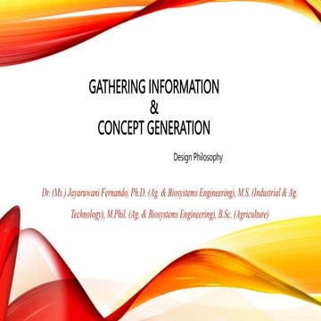 Gathering information & concept generation | PPTX