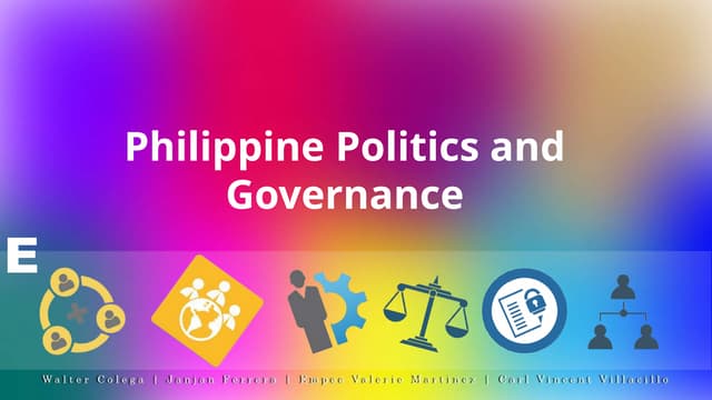 SHS Powerpoint: Decentralization and local governance (politics) | PPTX