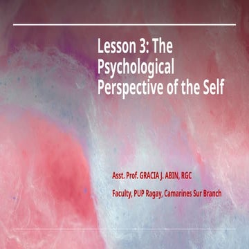 Exploring the Psychological Perspective of the Self: Theories and ...