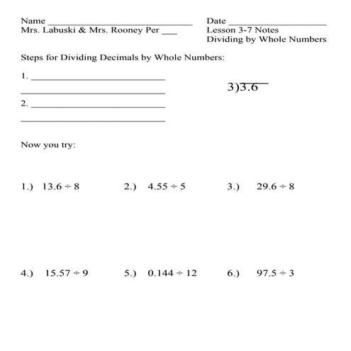 Lesson 3 7 diving decimals by whole numbers | DOC