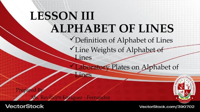 Alphabet of Lines (in technical drawing) | PPTX