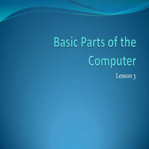 Basic Parts Of The Computer Kindergarten 
