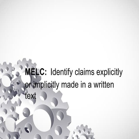 Claims of Fact, Value and Policy | PPTX