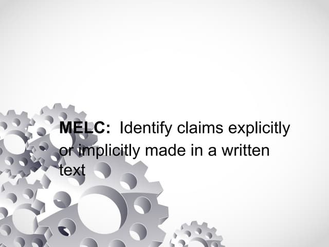 Claims of Fact, Value and Policy | PPTX