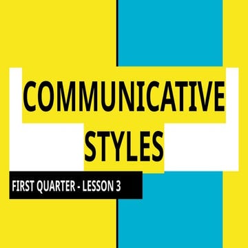 English Lesson Different Communicative Styles | PPTX