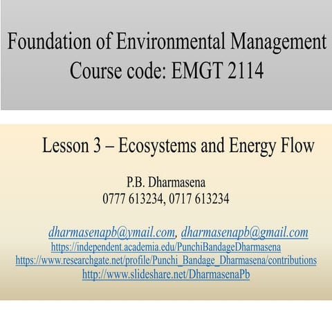 Lesson 3 ecosystems and energy flow | PDF