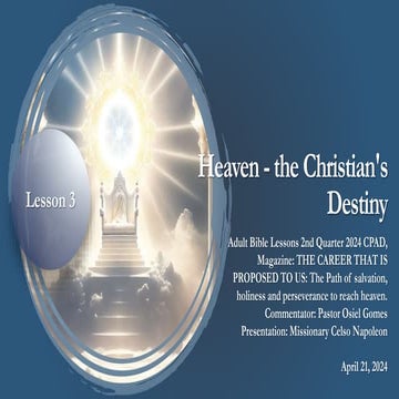 Lesson 3 - Heaven - the Christian's Destiny.pptx