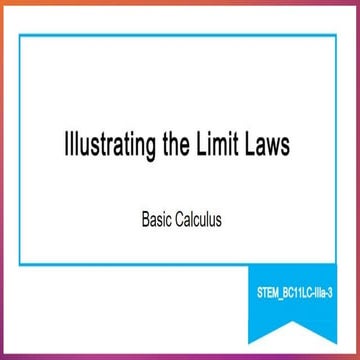 Lesson 3 - Illustrating the limit laws.pptx