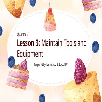 Lesson 3 - Maintain Tools and Equipment.pptx