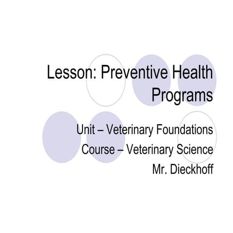 Lesson 3 - Preventive Health Programs.ppt