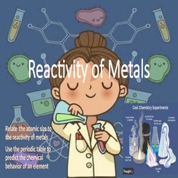 Lesson 3 - Reactivity of Metals Science 8.pptx