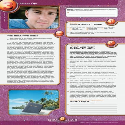 Lesson 3 | Real Time – faith | Sabbath School | Second Quarter 2015 | PDF